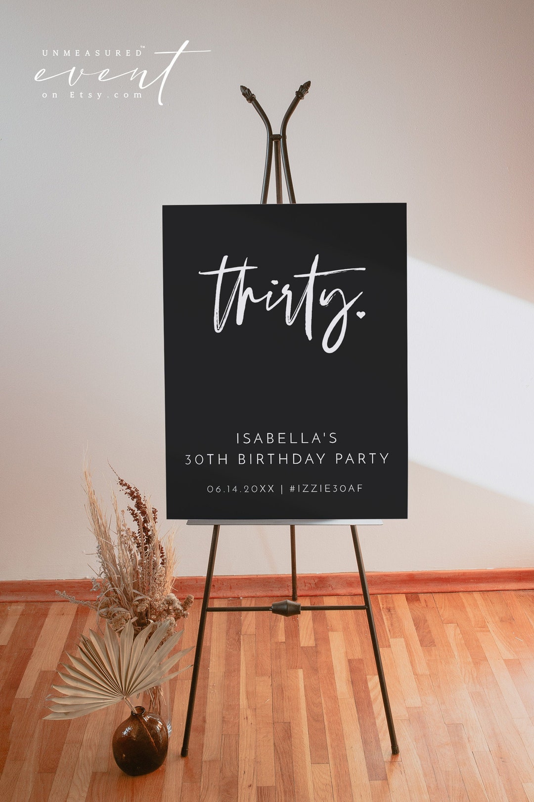PRIYA Birthday Welcome Sign Printable, Thirtieth Birthday Welcome ...