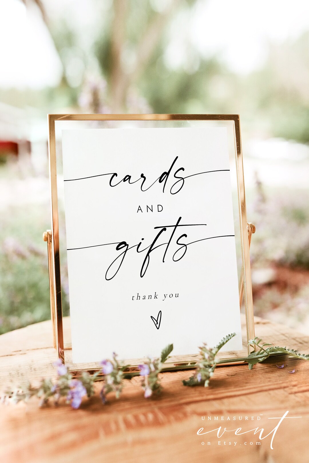 BLAIR PRINTED SHIPPED Cards and Gifts Sign, 8x10 Card Table Sign ...