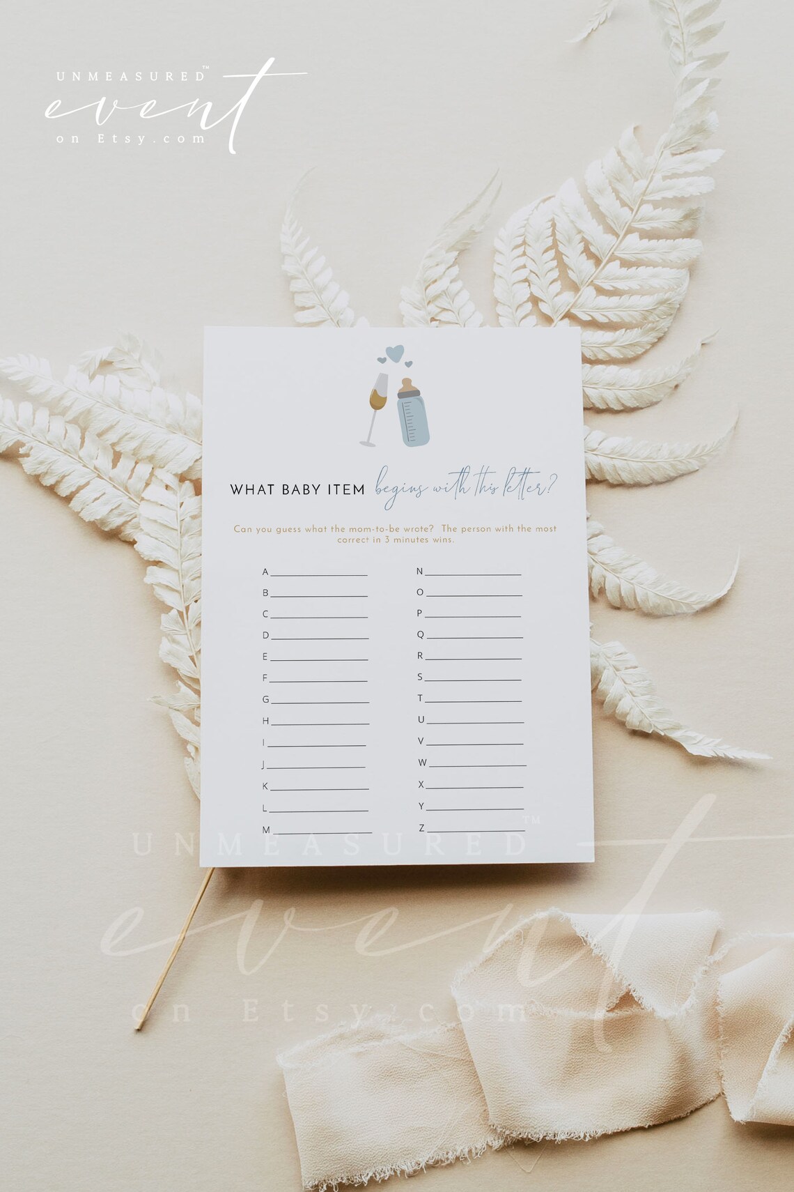 ANDI ABC Baby Shower Game Poppin' Bottles Baby Shower - Etsy