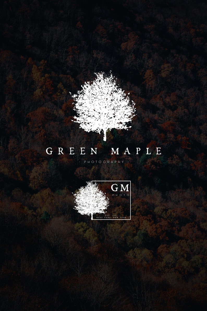 Green Maple Logo Template Tree Logo Design Photography Logo | Etsy