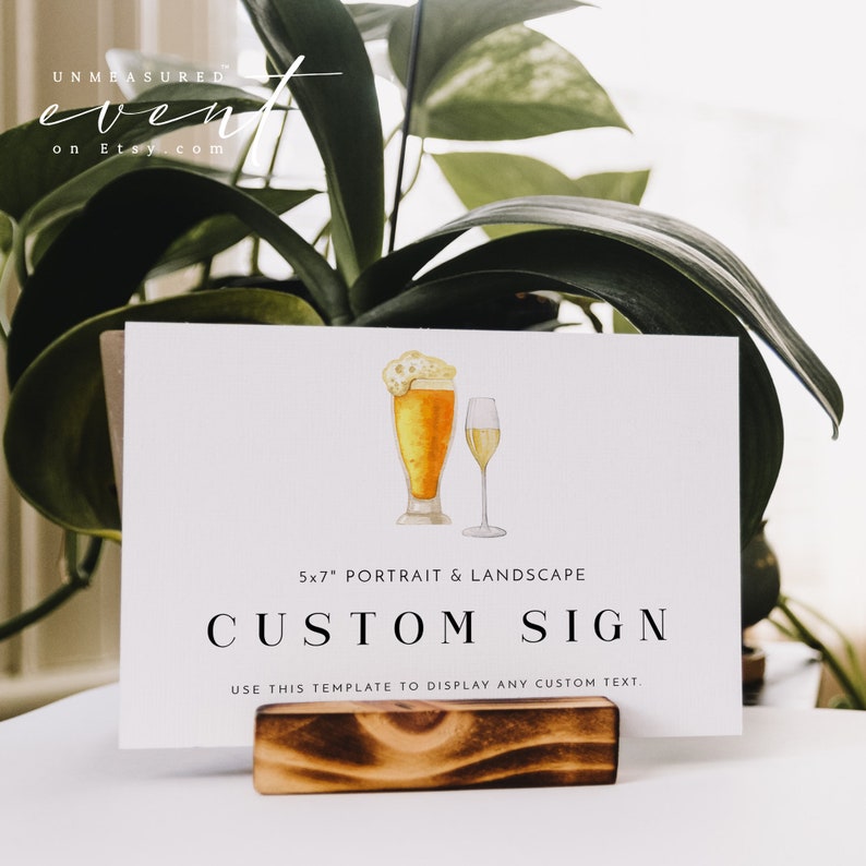 CHARLIE Custom Signs Printable Signs 5x7 Tabletop - Etsy