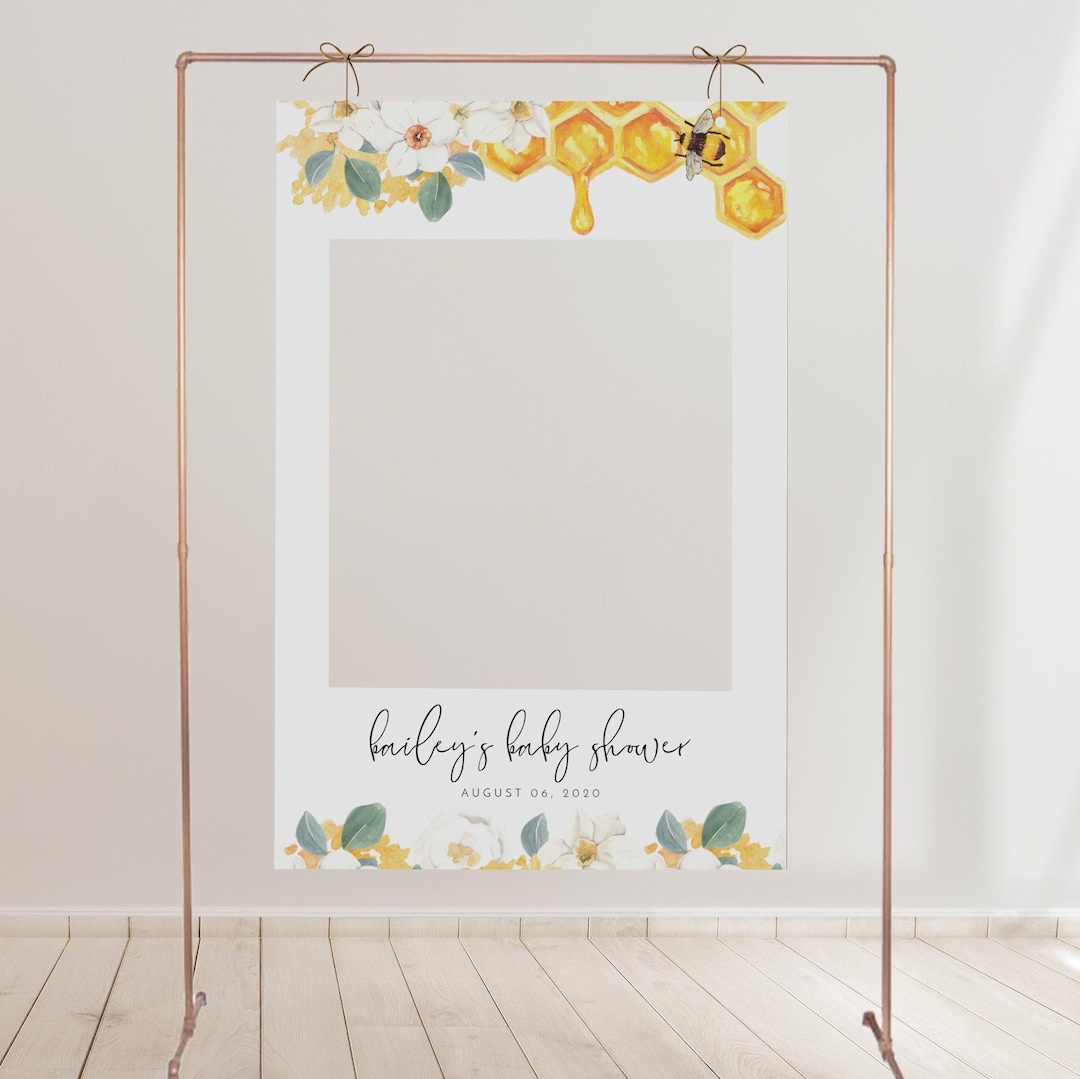 Bee Photo Prop Frame Template, Honeycomb Baby Shower Photo Frame Prop ...