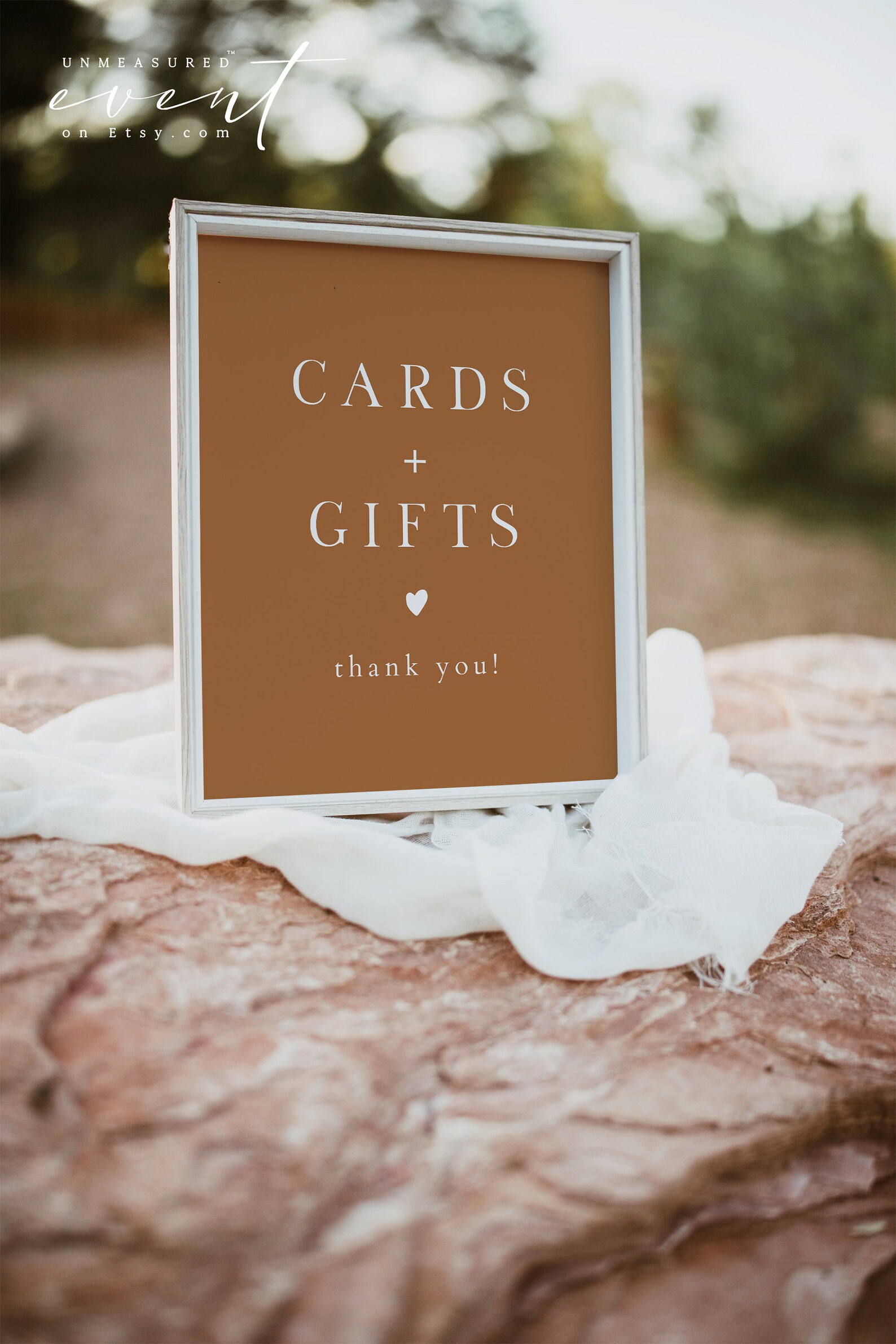 MIA Terracotta Cards and Gifts Sign Template, Burnt Orange Cards and ...