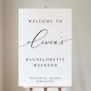 Bachelorette Welcome Sign Template, Printable Welcome Sign, Minimalist ...