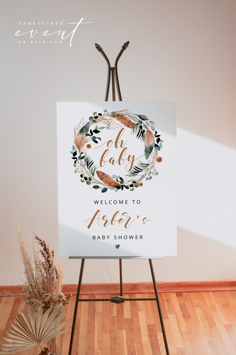 ARBOR Fall Baby Shower Welcome Sign Template Autumn Baby - Etsy