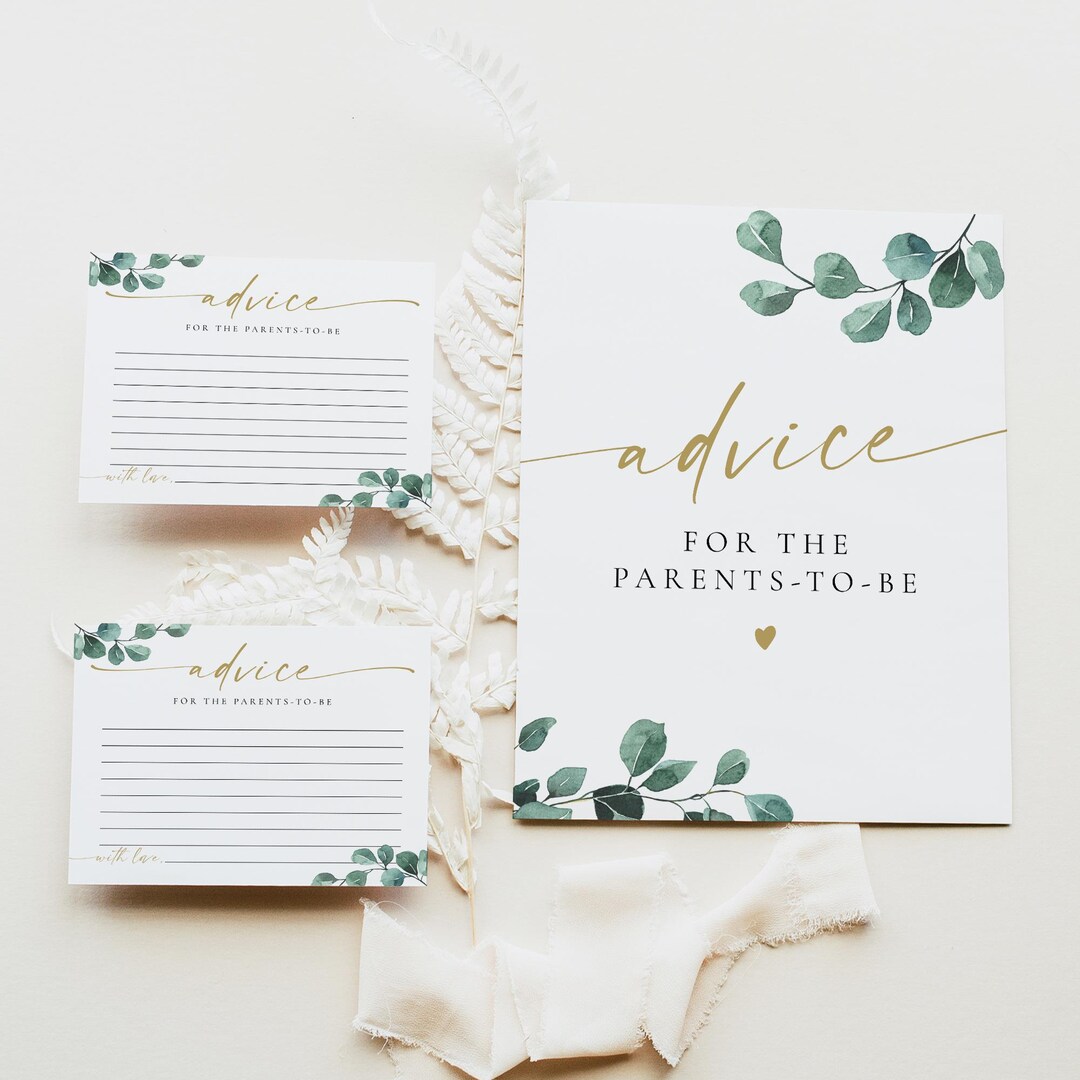 SABINE PRINTED + SHIPPED Baby Shower Advice and Wishes Game Set, Baby ...