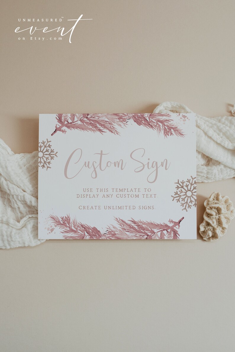 RORY Custom 8x10 Sign Printable Template Winter - Etsy