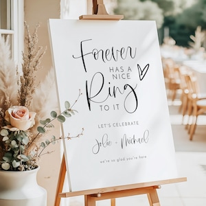 PRINTED + SHIPPED Engagement Party Sign, They're Engaged Sign, Modern ...