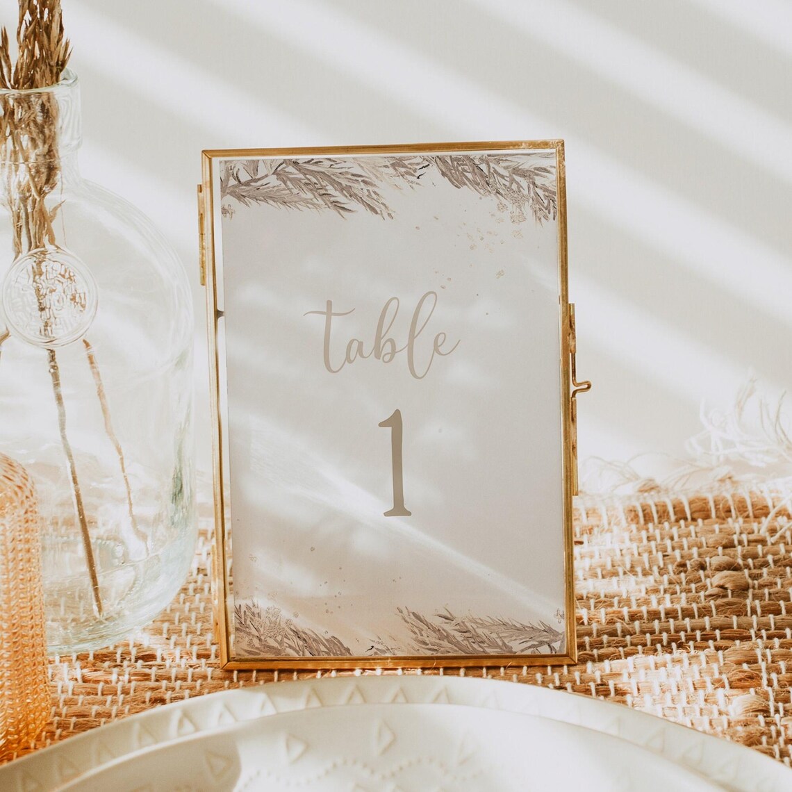 Table Number Template, Winter Onderland Table Numbers, Creamy Beige ...