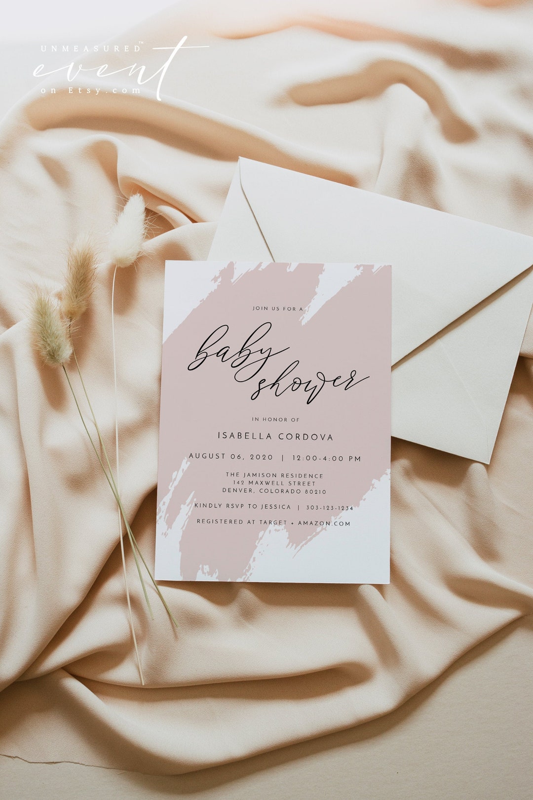 GRETCHEN Baby Shower Invitation Template, Printable Baby Shower Invite ...