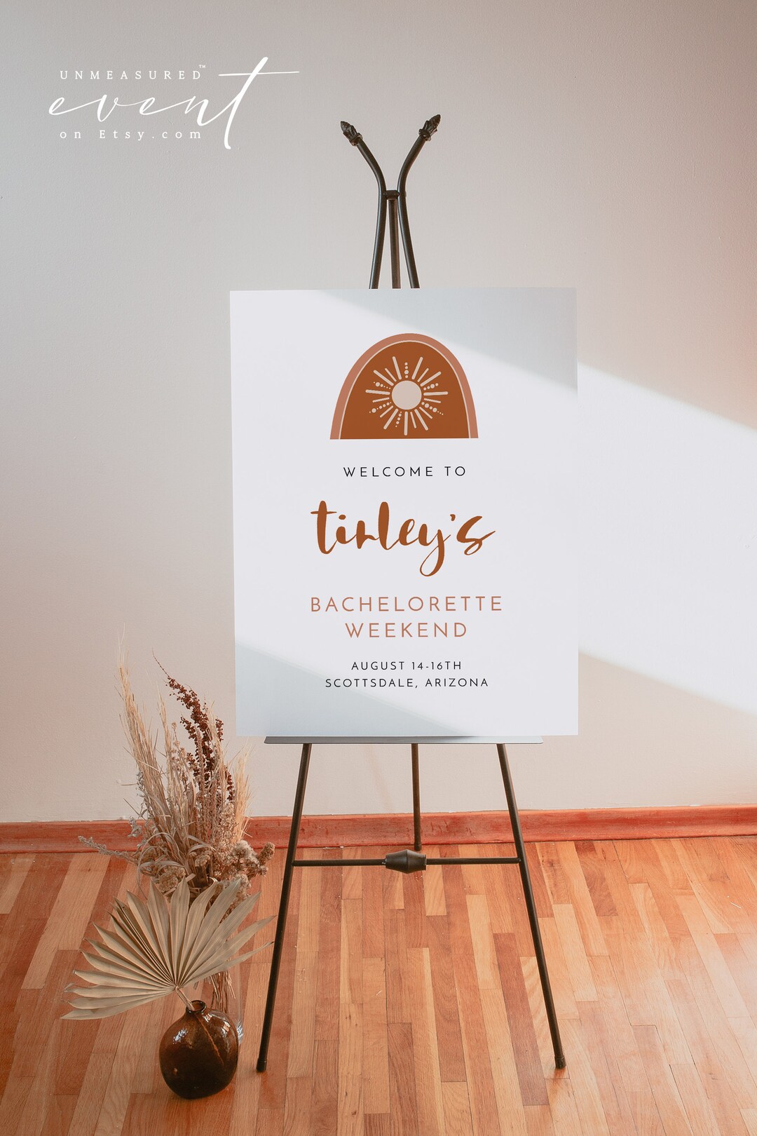 TINLEY Bachelorette Welcome Sign, Rainbow Bachelorette Welcome Poster ...