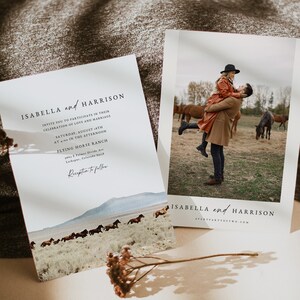 CHEYENNE Horse Wedding Invite, Ranch Wedding Invite, Horse Ranch ...