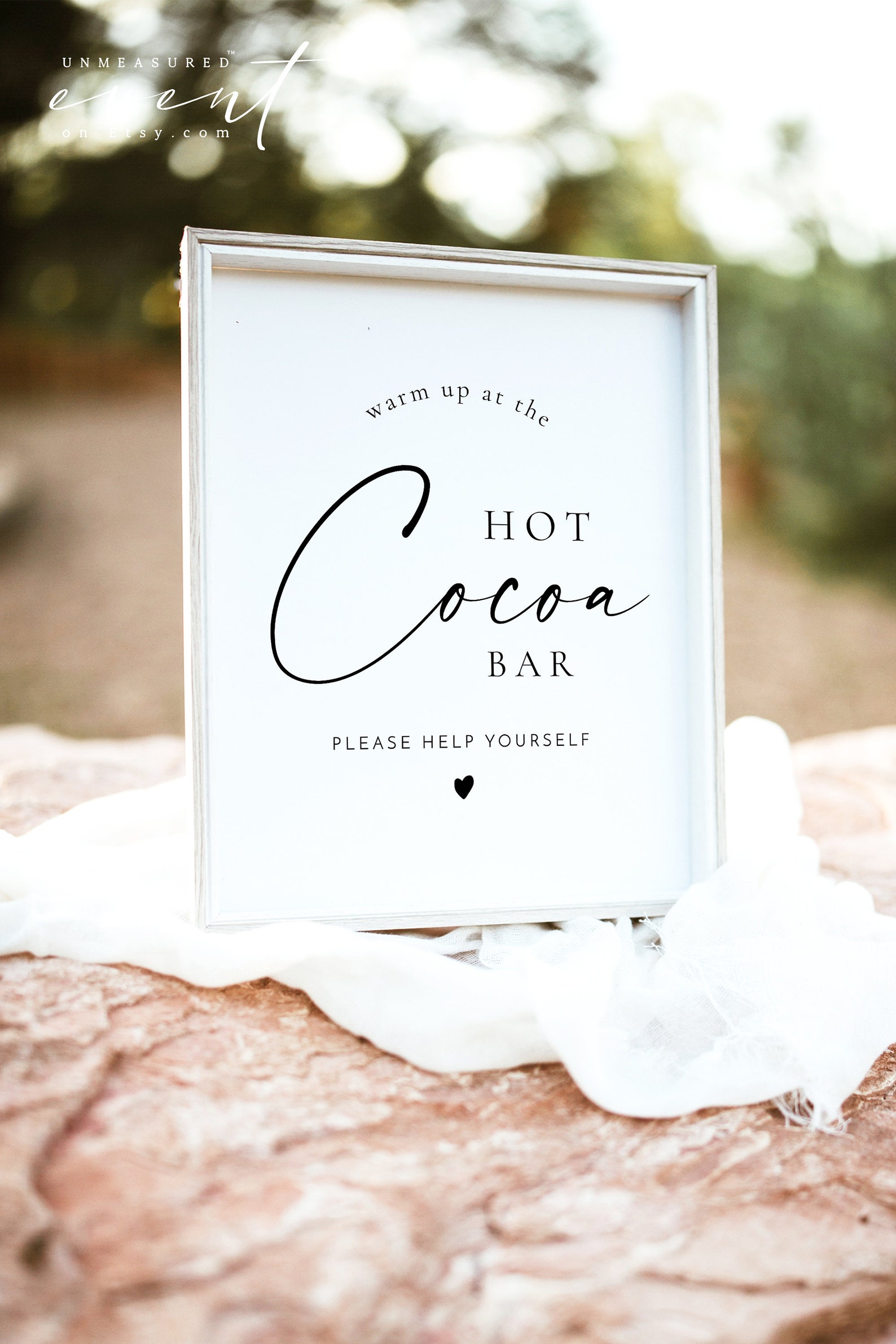 BLAIR PRINTED + SHIPPED Hot Cocoa Sign, 8x10" Hot Chocolate Bar Sign ...