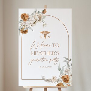 BOHEME Bohemian Nurse Graduation Welcome Sign Template Terracotta RN ...