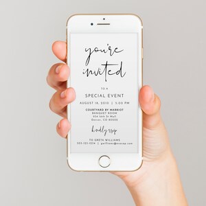 ADELLA Minimalist You're Invited Text Message Invitation Template ...