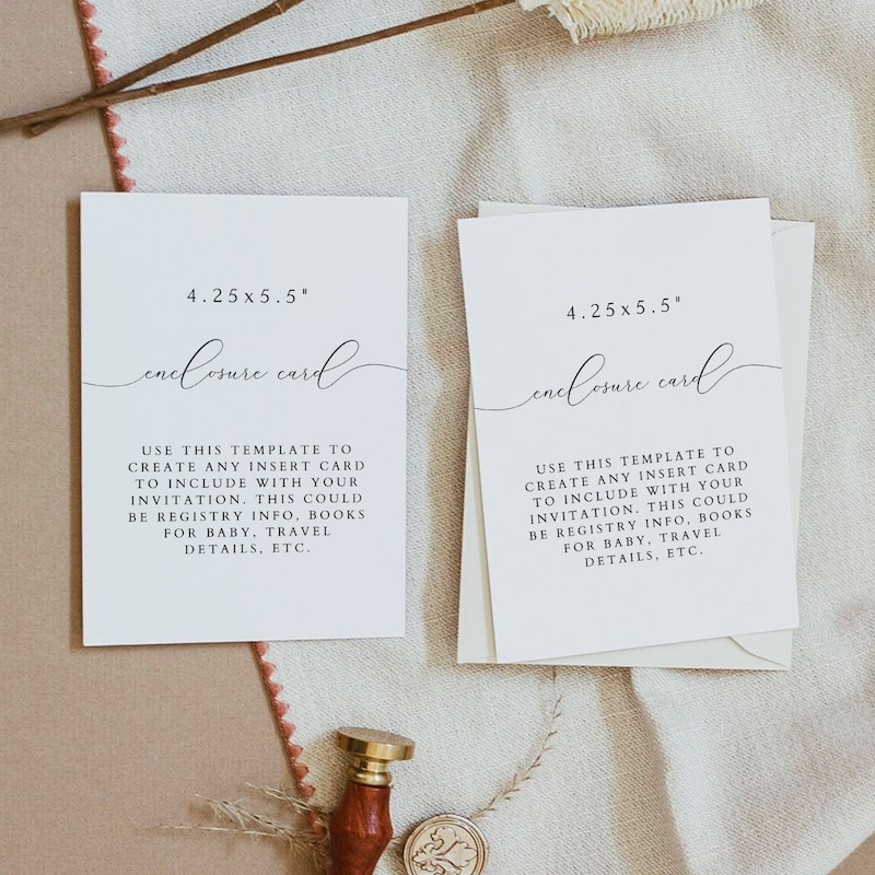 Invitation Insert - Etsy