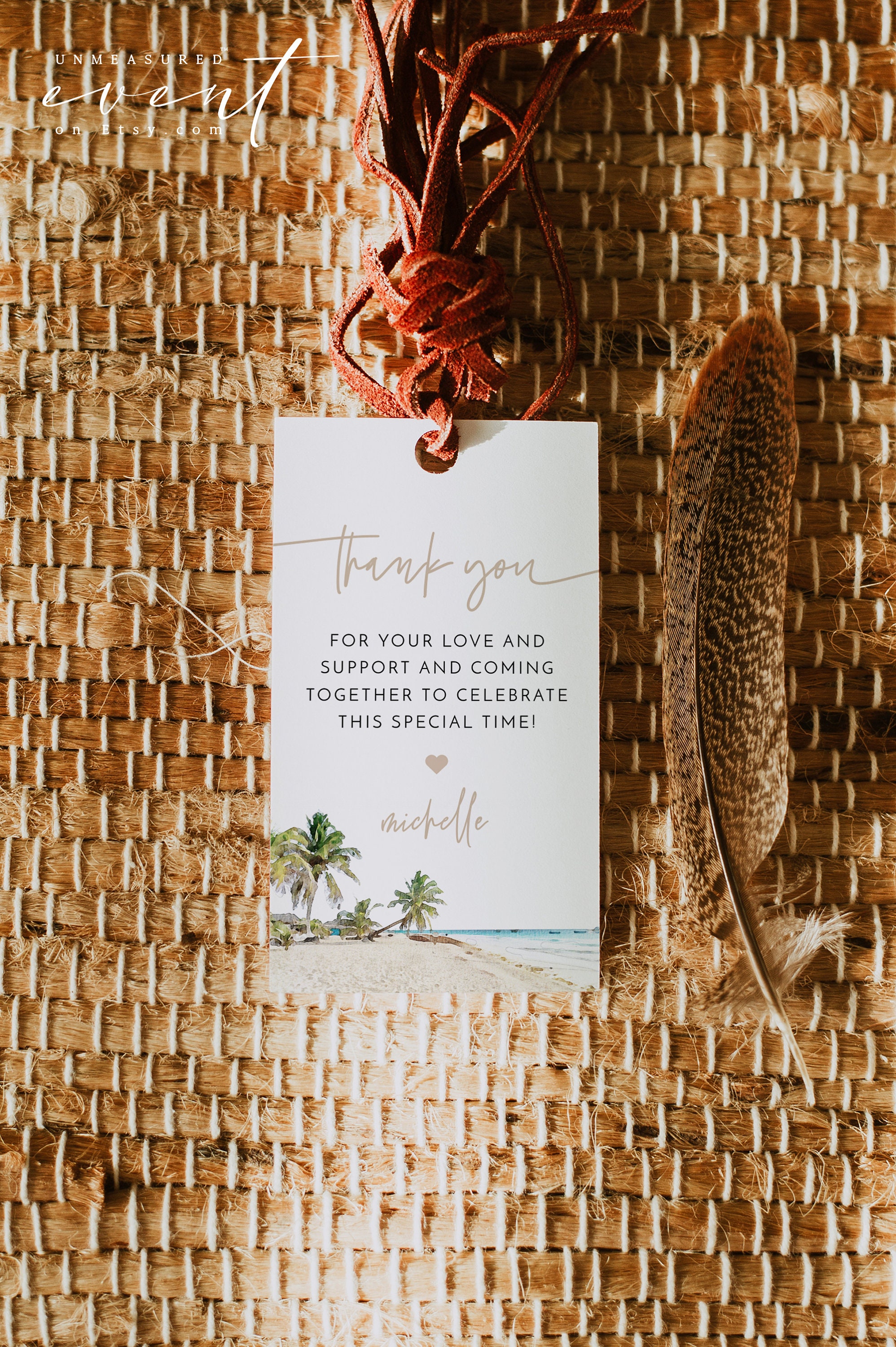 CANCUN Beach Favor Tag Template Tropical Favor Tag Printable | Etsy