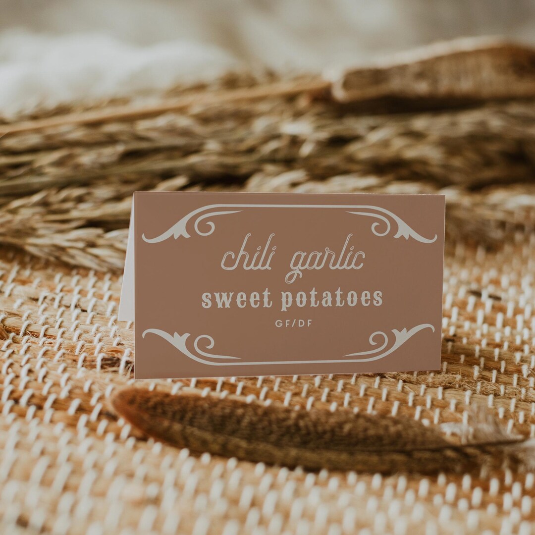 Rodeo Buffet Card Template, Western Party Buffet Cards, Southwestern ...