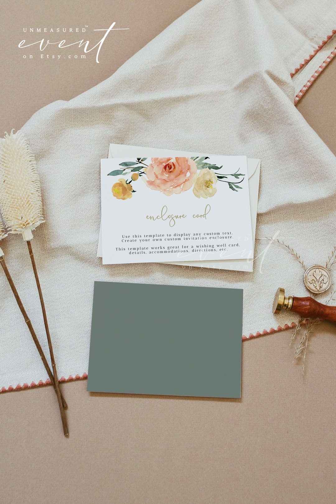 TESS Enclosure Card Template, Printable Enclosure Card, Pastel Floral ...