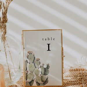 NORAH Wedding Table Numbers, Cactus Table Numbers, Boho Table Numbers ...