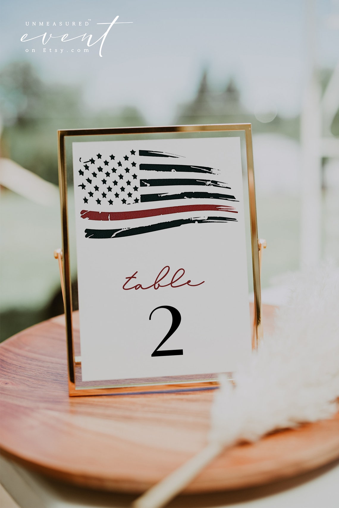 FIRE FIGHTER Printable Party Table Number Template Thin Red - Etsy