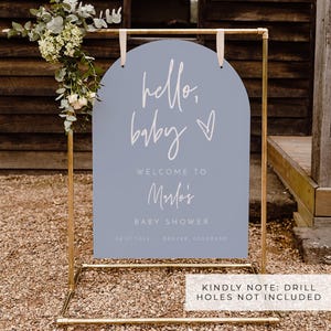 MARLO PRINTED + SHIPPED Boho Baby Shower Welcome Sign Template, Dusty ...