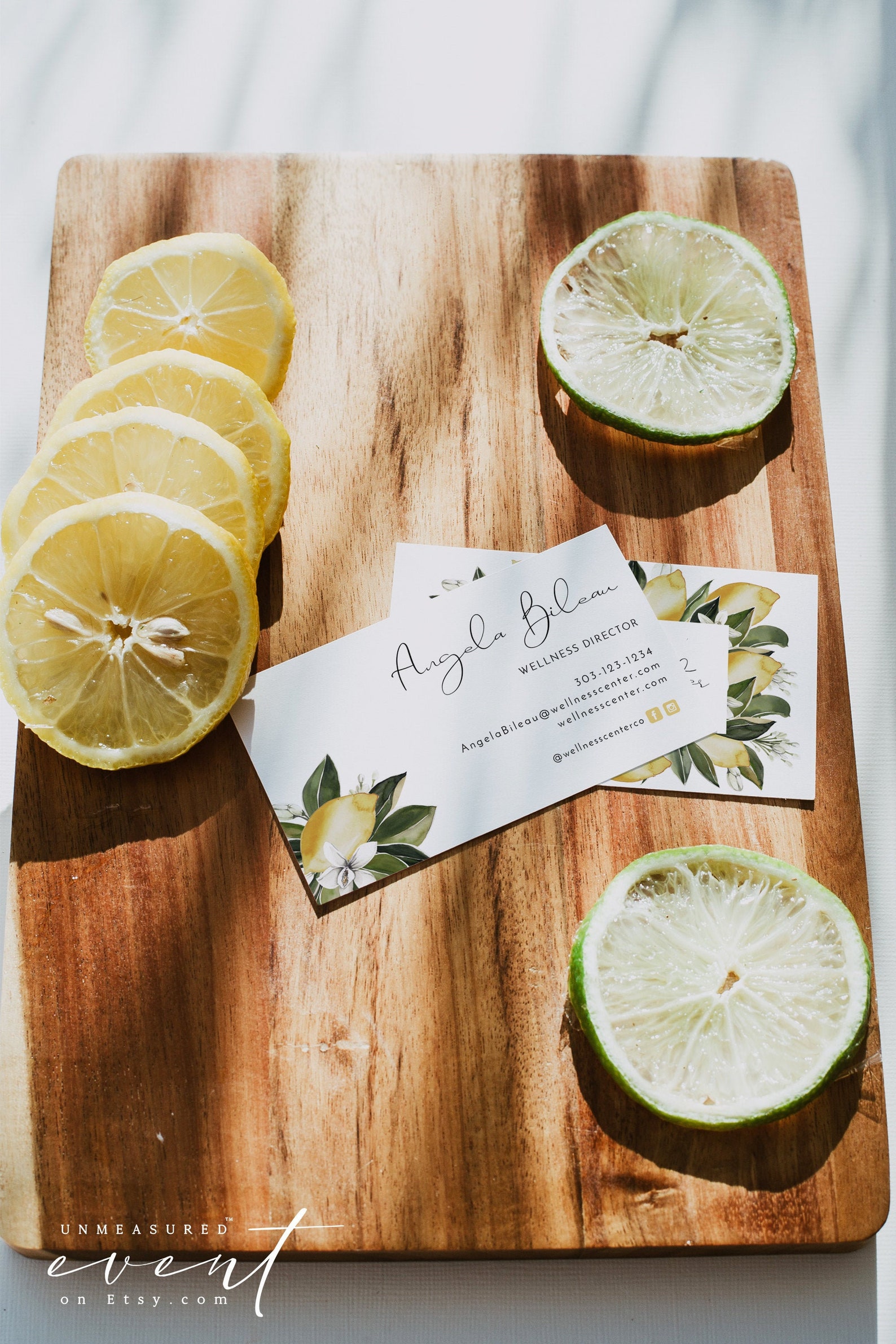 DAHLIA Lemon Business Card Template, Printable Lemon Business Card ...