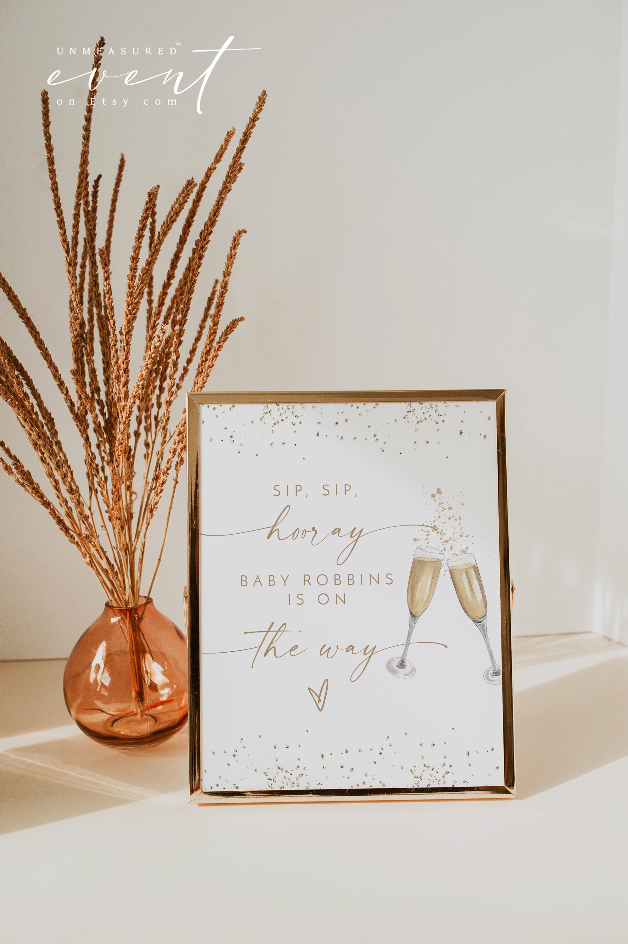 GRACE Momosa Bar Sign Template, Mimosa Bar Sign, Sip Sip Hooray Sign ...