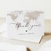 Watercolor Map Thank You Card Template, Destination Wedding Thank You ...