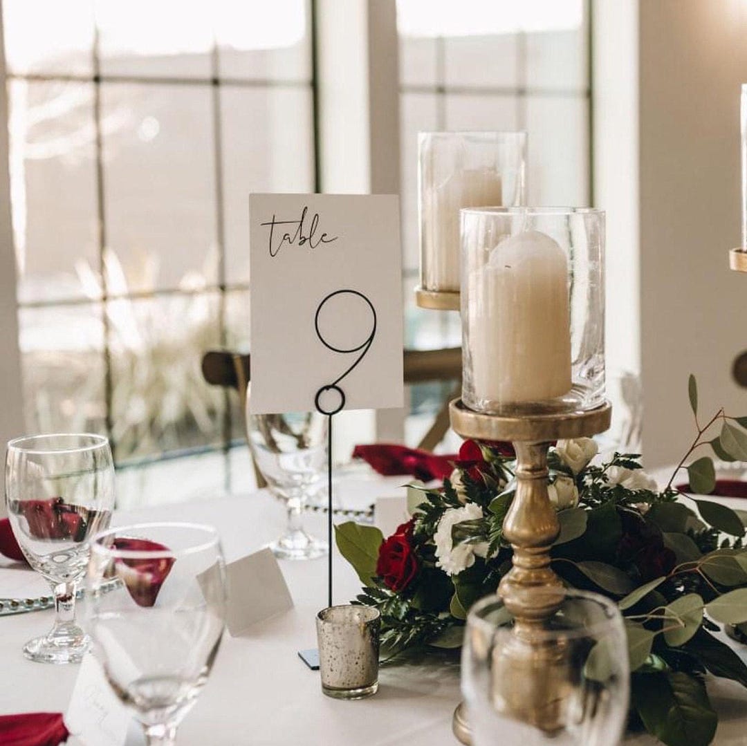 Minimalist Wedding Table Number Template, Simple Table Numbers, Modern ...