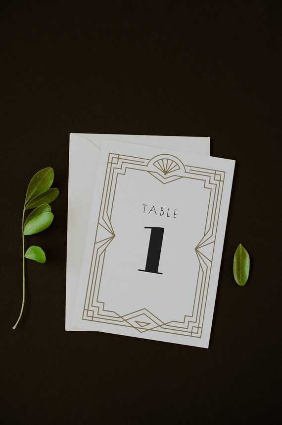 DAISY Art Deco Table Number Template Tree Table Number - Etsy