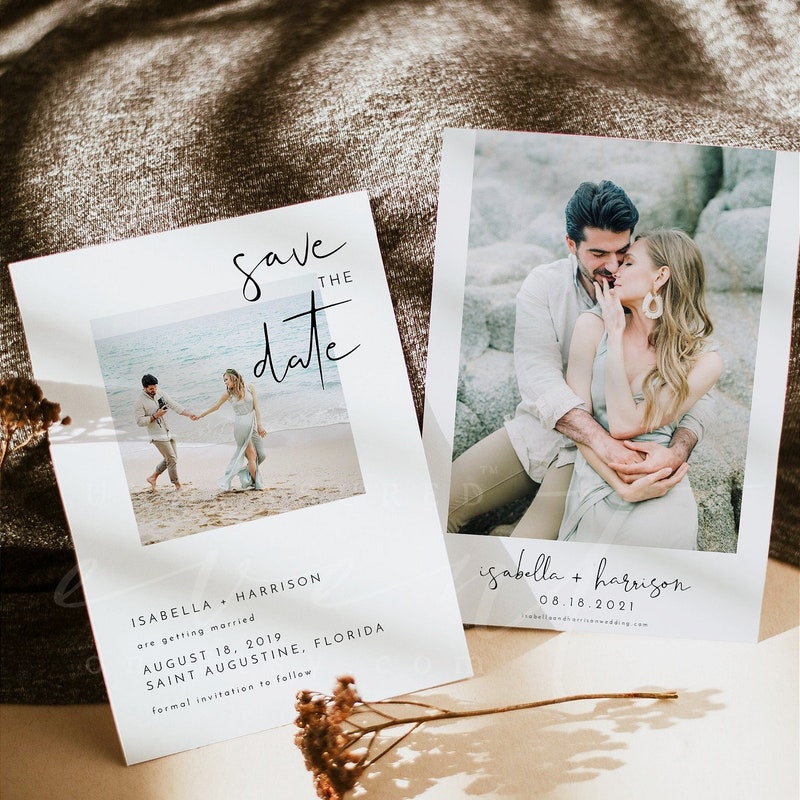 Square Save the Date - Etsy