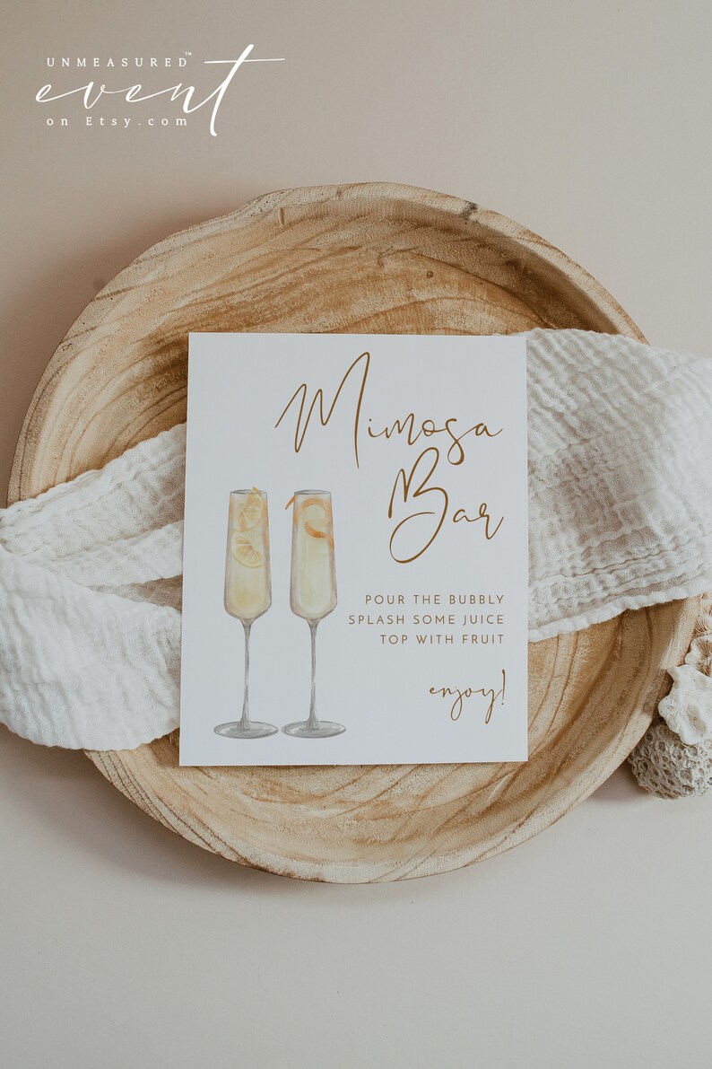 INDIE Mimosa Bar Sign Modern Bohemian Mimosa Bar Sign and | Etsy