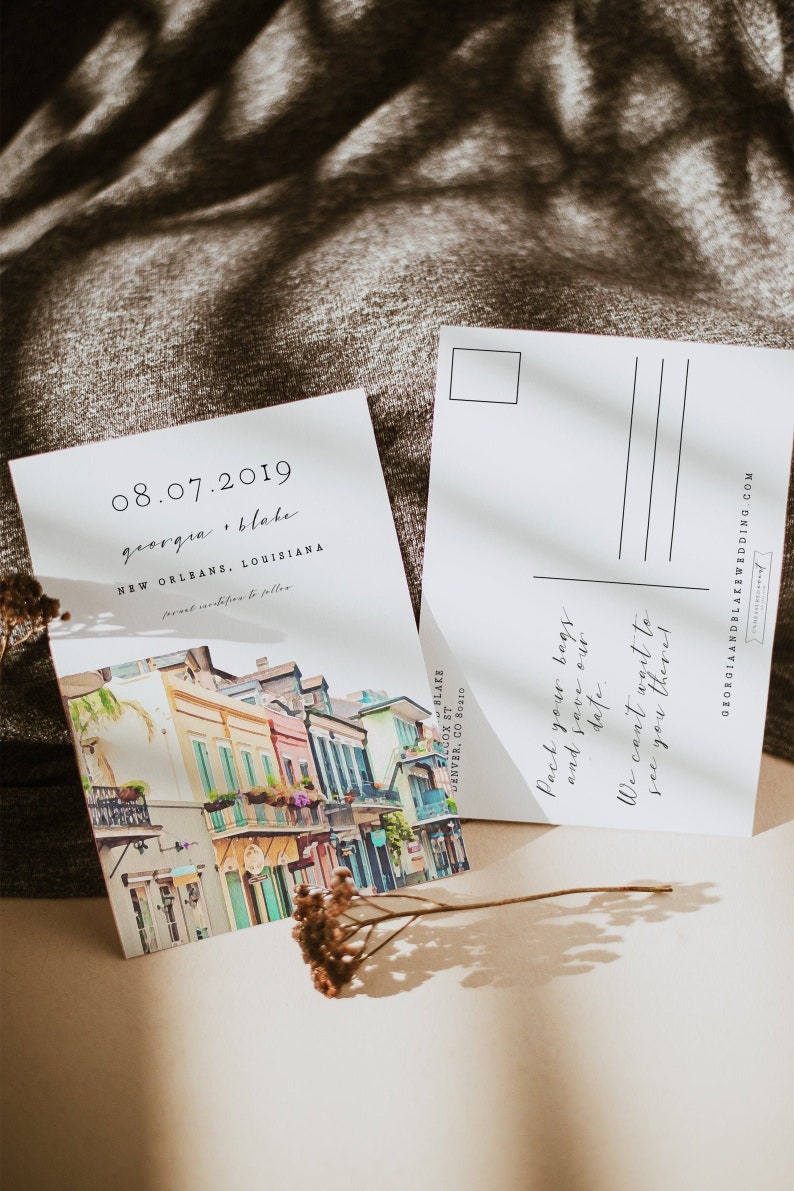 NOLA New Orleans Wedding Invitation Template Bundle Mardi - Etsy