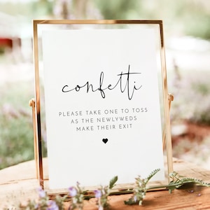 ADELLA PRINTED + SHIPPED Wedding Confetti Sign, 8x10" Bird Seed Send ...