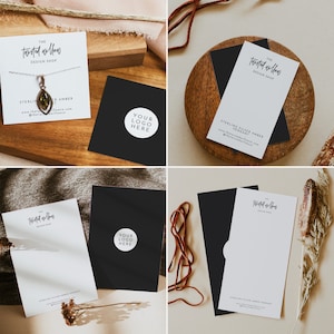 MARLO Product Display Cards Printable, Modern Minimalist Business ...
