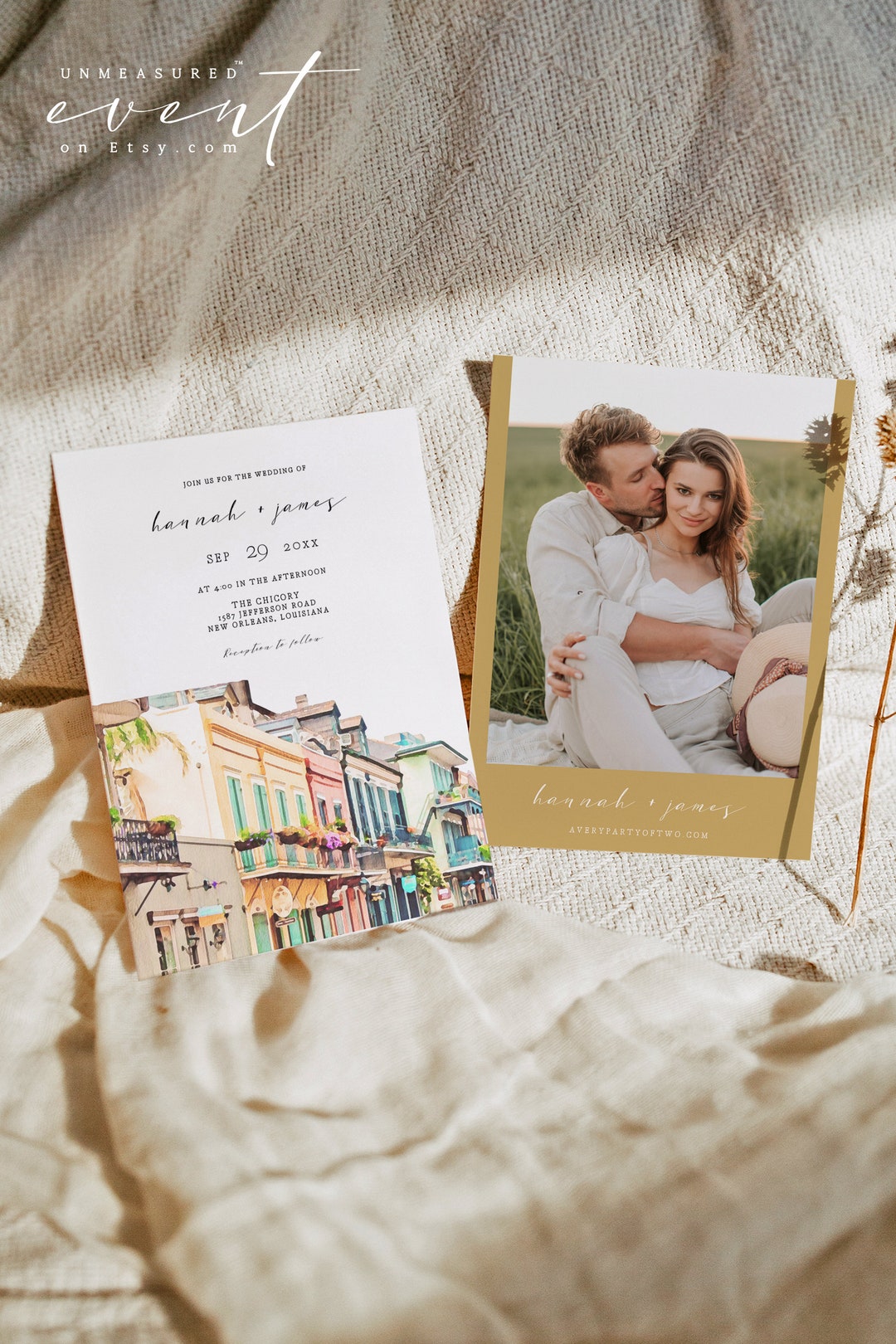 NOLA New Orleans Wedding Invitation Template, Louisiana Wedding ...