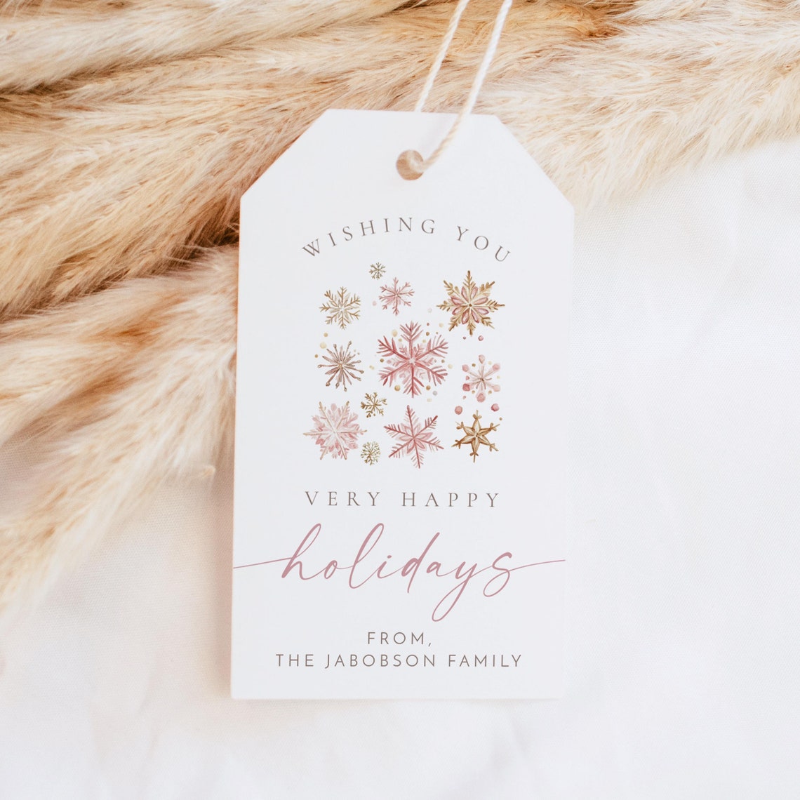 BLAIR PRINTED + SHIPPED Christmas Tags, Happy Holidays Gift Tags ...