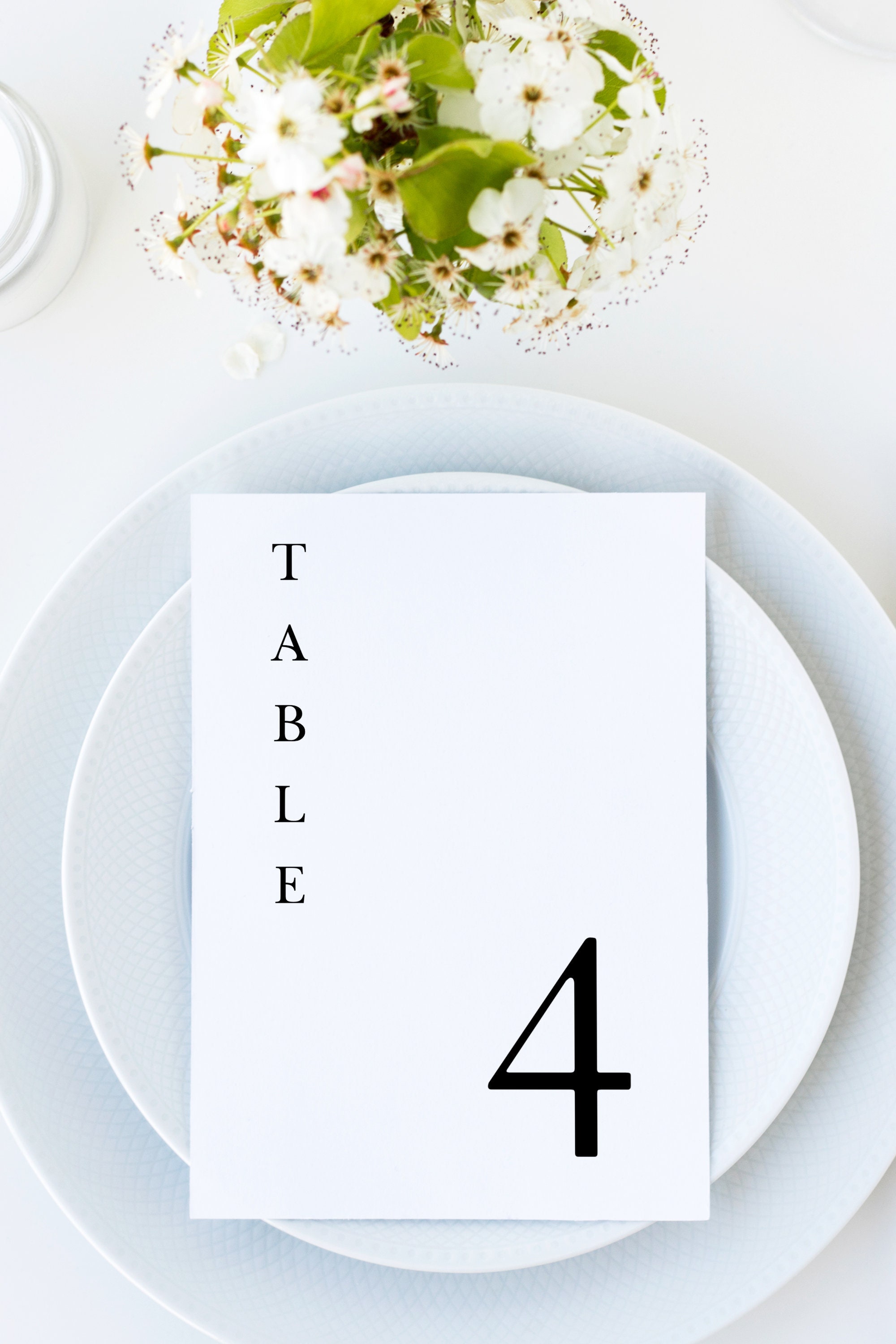 HARPER Modern Table Number Template Minimal Table Number - Etsy