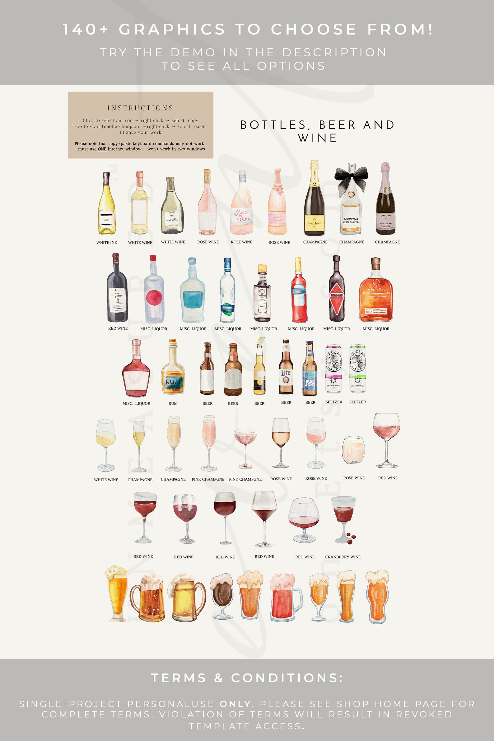 INDIE Signature Drink Sign Template Minimalist Signature - Etsy