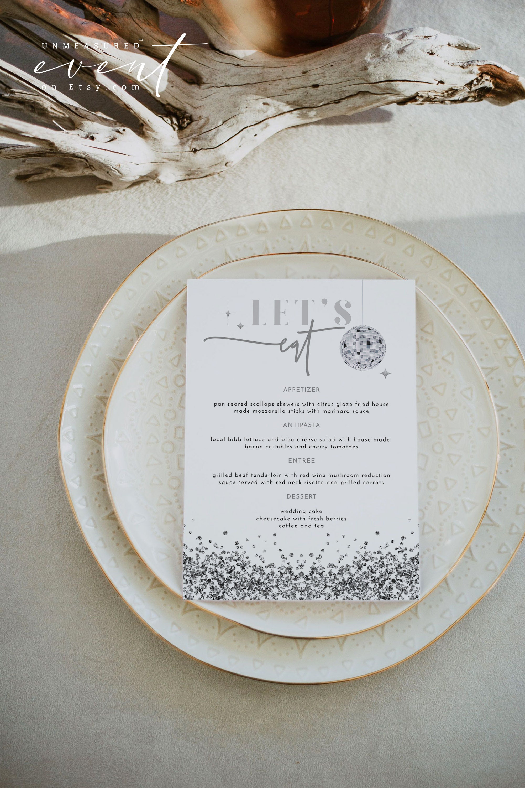 REGINA Disco Dinner Menu Template, Printable Menu Cards, Last Disco ...