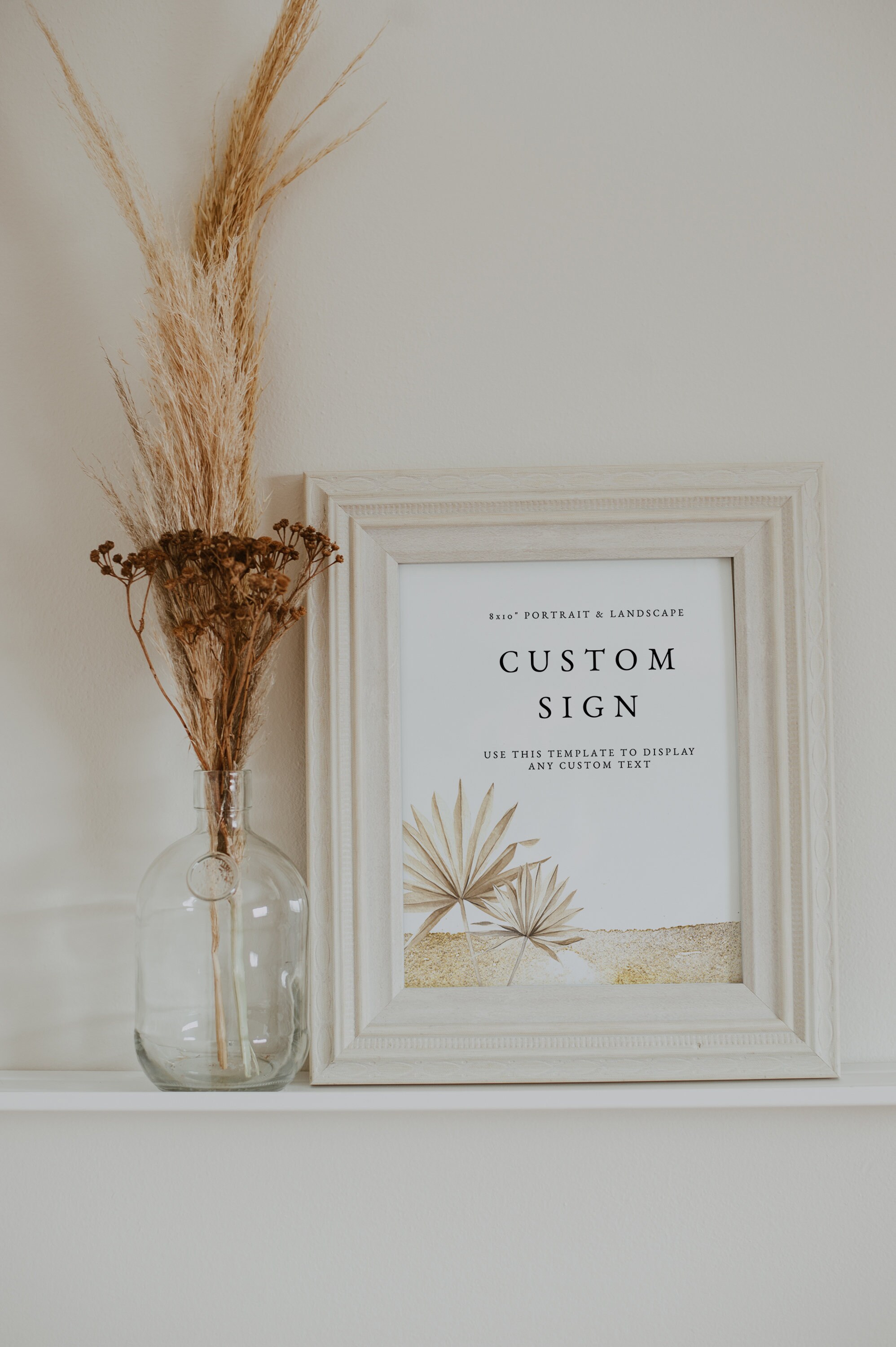 FREYA Custom 8x10 Sign Template Palm Leaf Wedding | Etsy