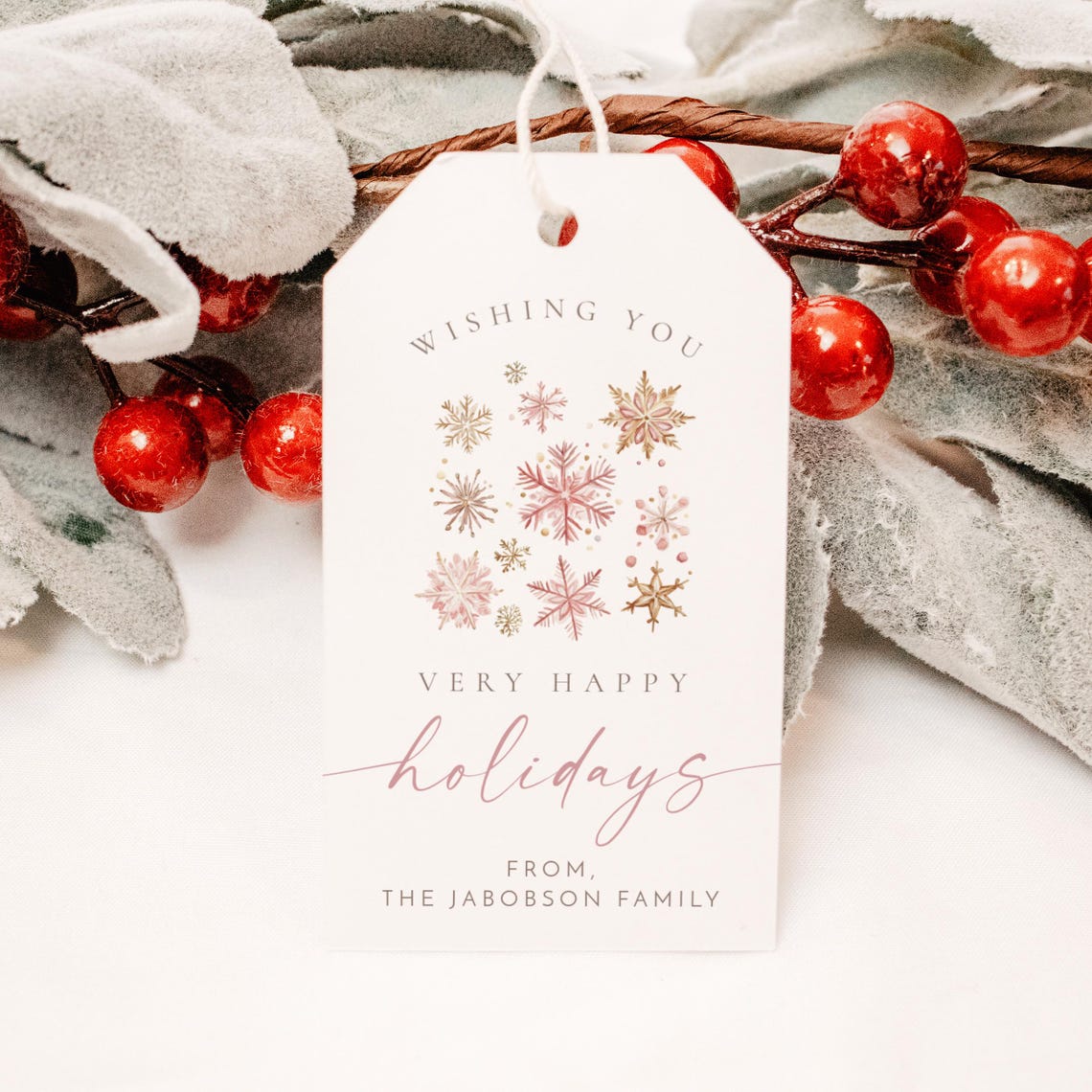BLAIR PRINTED + SHIPPED Christmas Tags, Happy Holidays Gift Tags ...