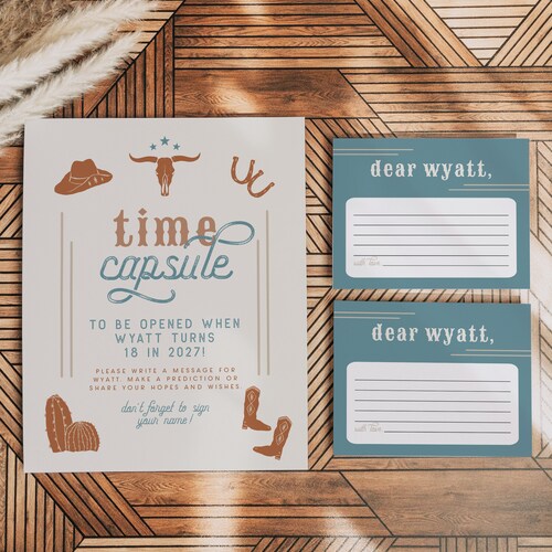 Cowboy Time Capsule First Rodeo Time Capsule Western Theme - Etsy
