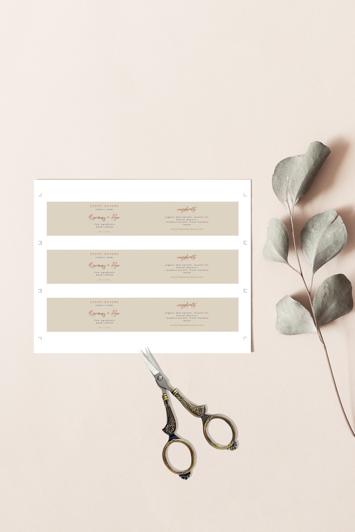 JADE Bohemian Soap Label Template Earth Tone Soap Label - Etsy