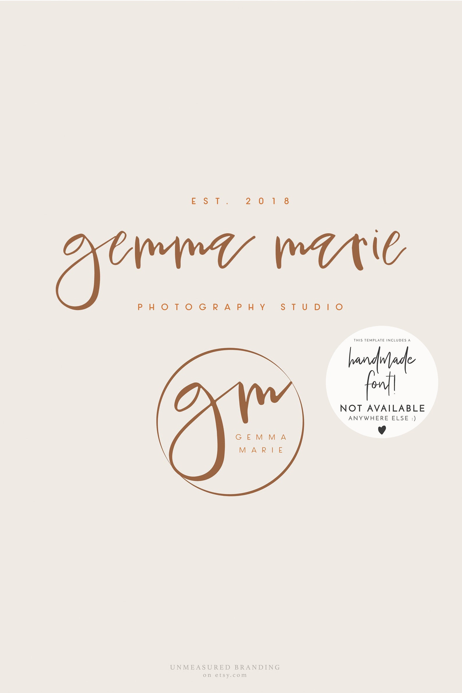 RAVEN Modern Handwritten Logo Template Earth Tone Signature | Etsy