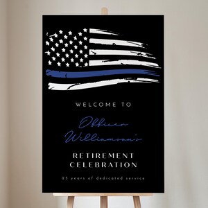 Police Retirement Welcome Sign Template, Police Thank You Sign for ...