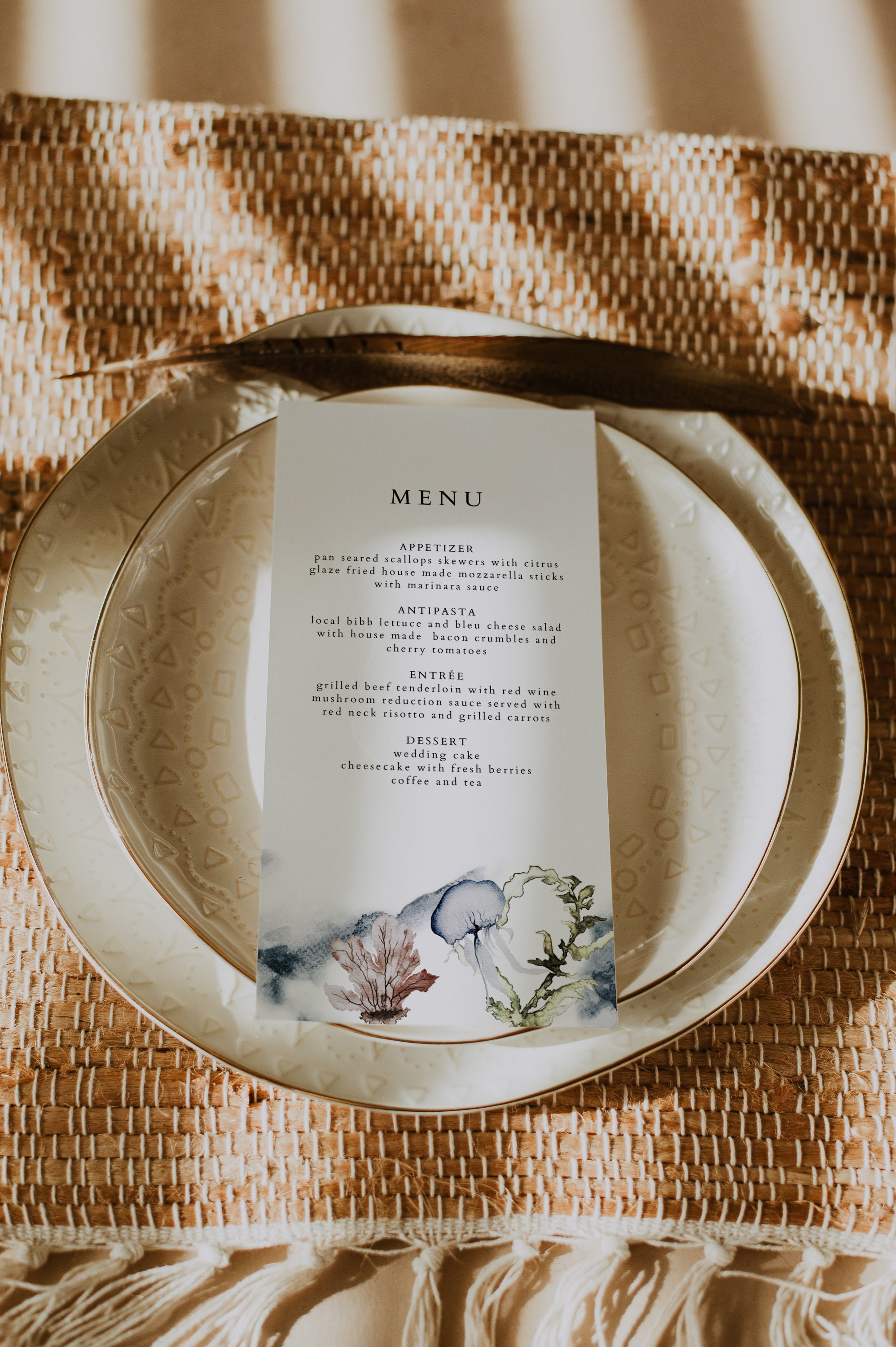 ALANA Tropical Wedding Menu Template Beach Wedding Menu | Etsy