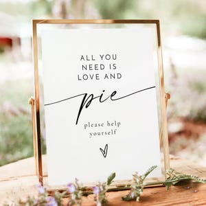 BLAIR PRINTED + SHIPPED Pie Bar Sign, All You Need is Love and Pie Sign ...