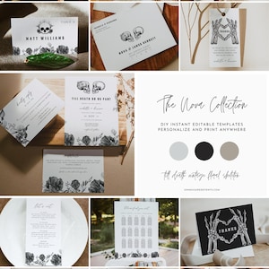 NOVA Skull Wedding Invitation Bundle, Skeleton Wedding Mega Bundle ...